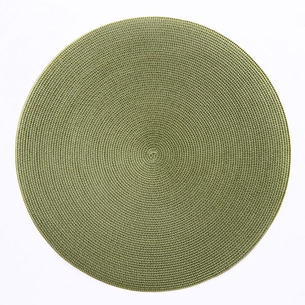 Deborah Rhodes Round Placemat, Grass – Sharyn Blond Linens