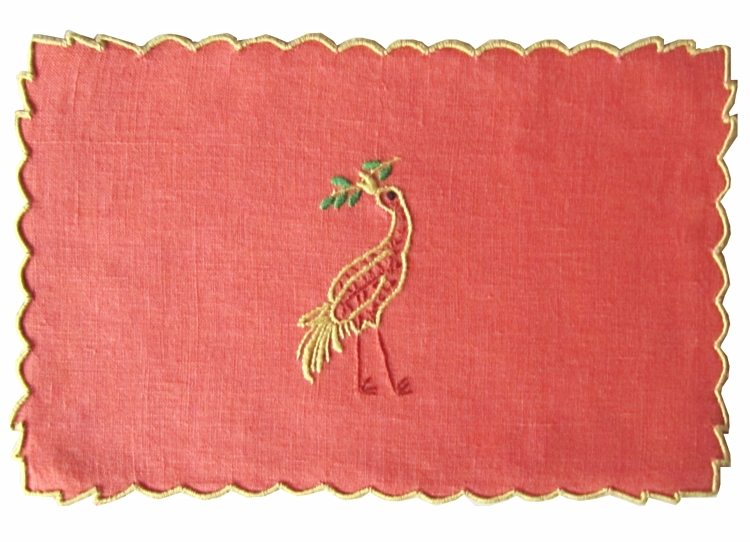 Sharyn Blond Linens HoHo Bird Cocktail Napkin